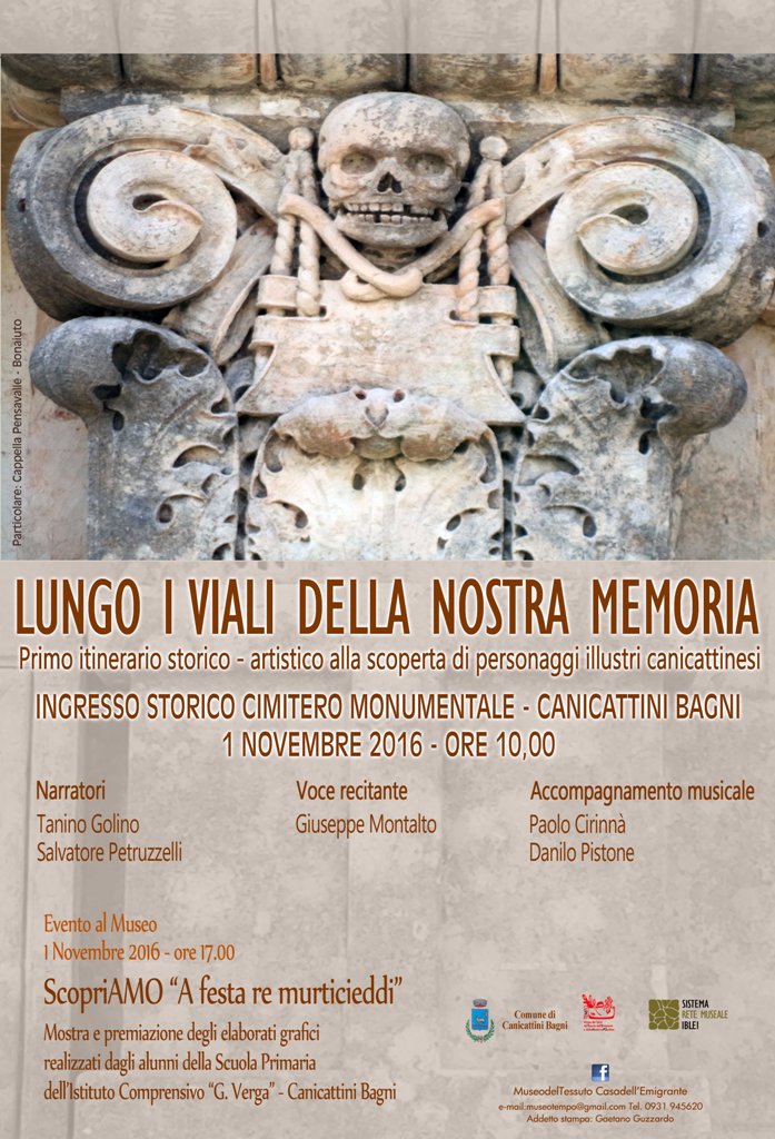 CANICATTINI BAGNI – Lungo i viali della nostra memoria” Itinerario ... CANICATTINI BAGNI – Lungo i viali della nostra memoria” Itinerario ...